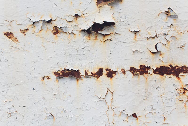 Old Rusty White Metal. the Rust on Metal Background. Grunge Wall ...