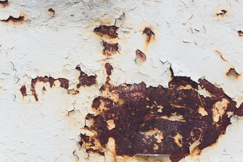 Old Rusty White Metal. the Rust on Metal Background. Grunge Wall ...