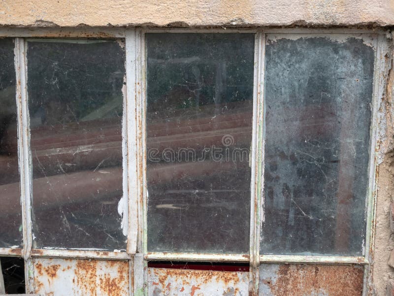 Old rusty windows stock photo. Image of dirty, wall - 181304660