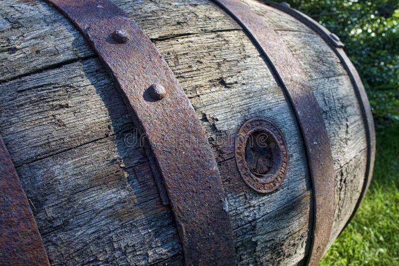 Old rusty wine barrel stock photo. Image of surface - 188196970