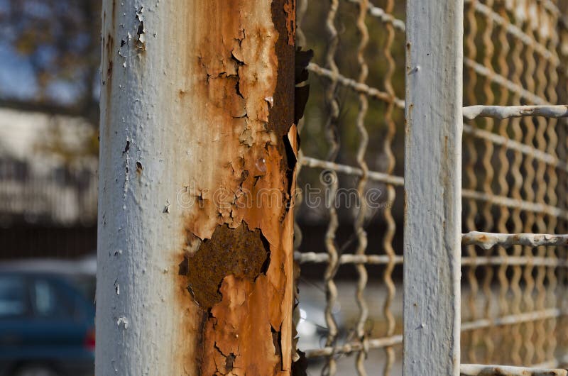 Old Rusty Wire Fence with a Depth of Field Stock Image - Image of frame ...