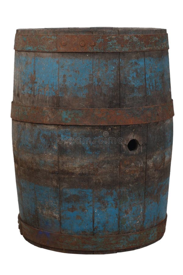 Old rusty wooden barrel stock image. Image of black - 122451115