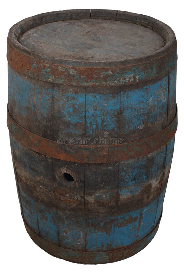 Old rusty wooden barrel stock image. Image of process - 122451219
