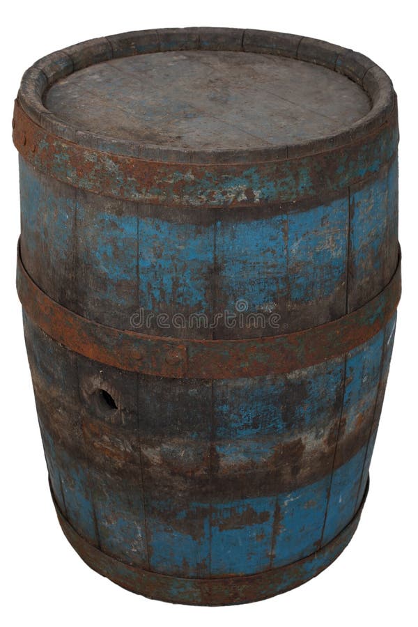 Old rusty wooden barrel stock photo. Image of storage - 135754200