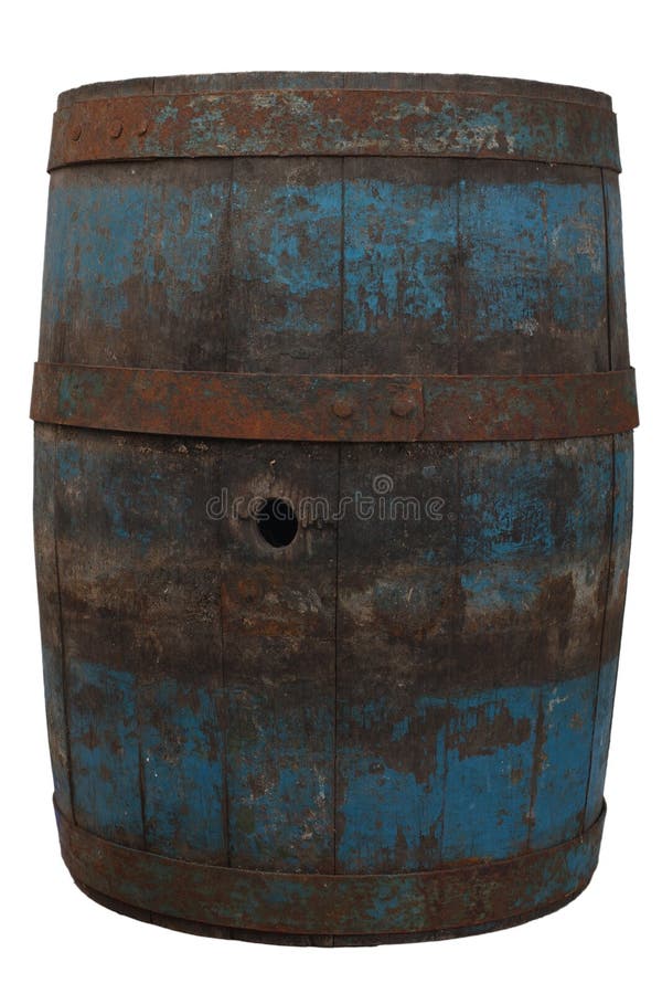 Old rusty wooden barrel stock photo. Image of whiskey - 135754226