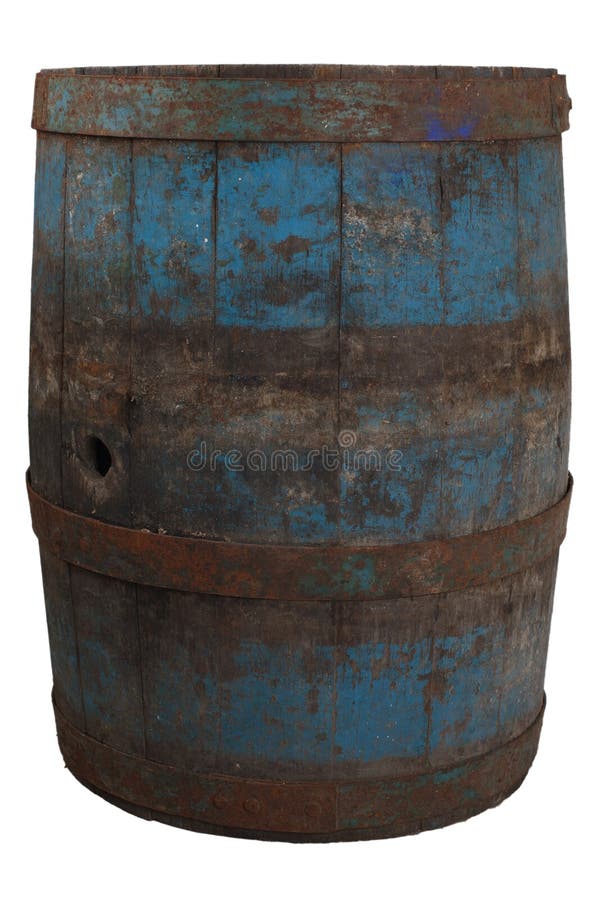 Old rusty wooden barrel stock photo. Image of storage - 135755210
