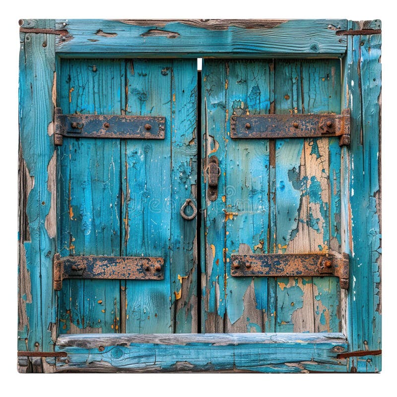 Old Rusty Wooden Colorful Window Frame Isolated on White Background. Ai ...