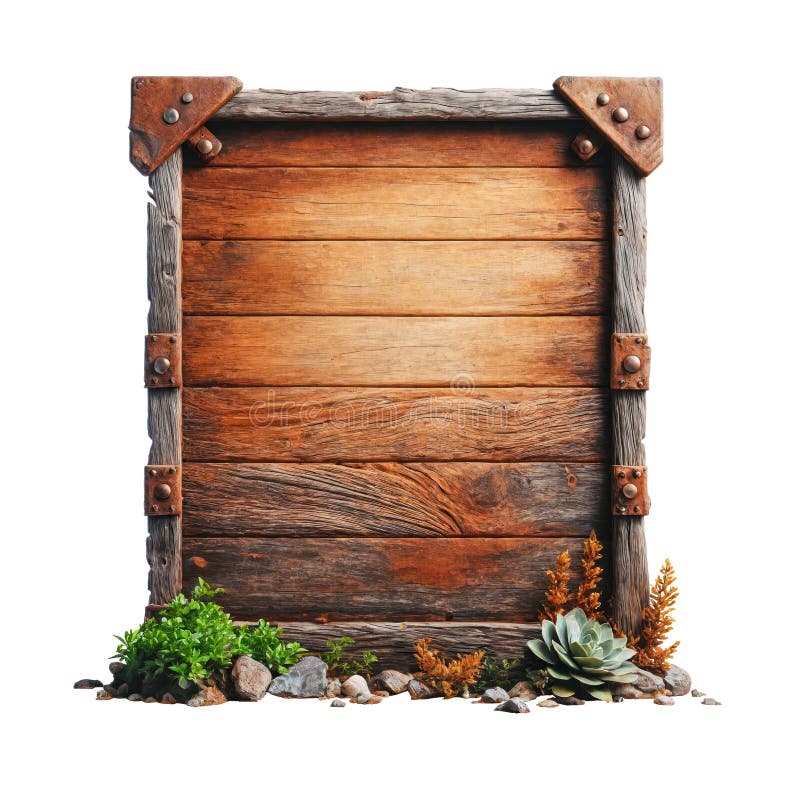 Old Rusty Wooden Sign Board Stock Illustration - Illustration of ...