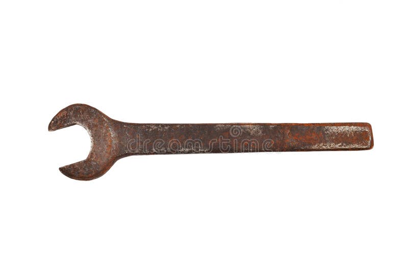 Old rusty wrench stock image. Image of technical, steel - 17524059