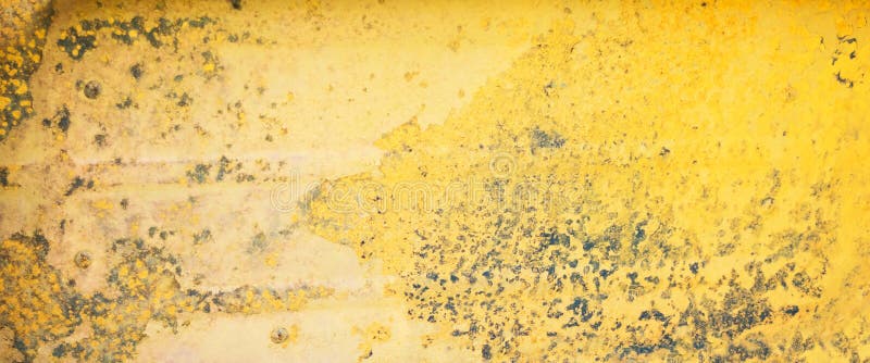 Old and Rusty Yellow Metal Texture Stock Image - Image of metal, blotch ...
