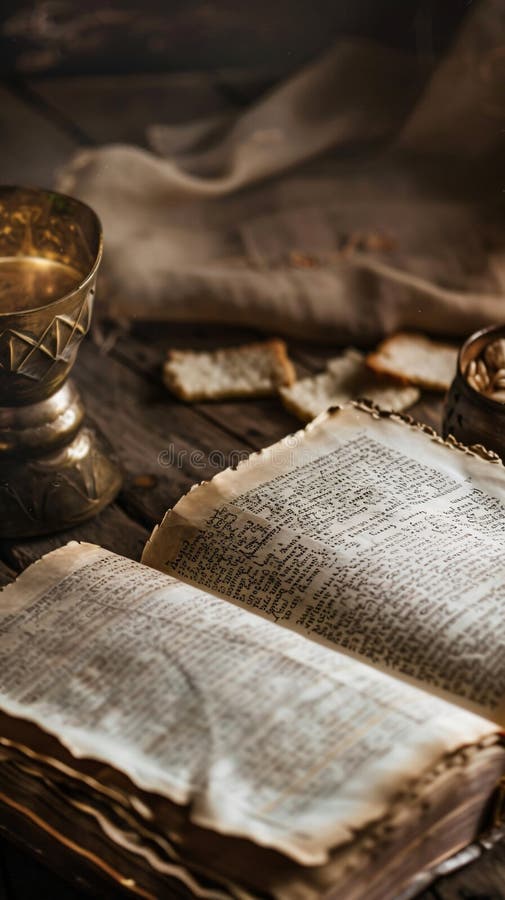 The Old Sacred Book for Passover Stock Image - Image of greeting, book ...