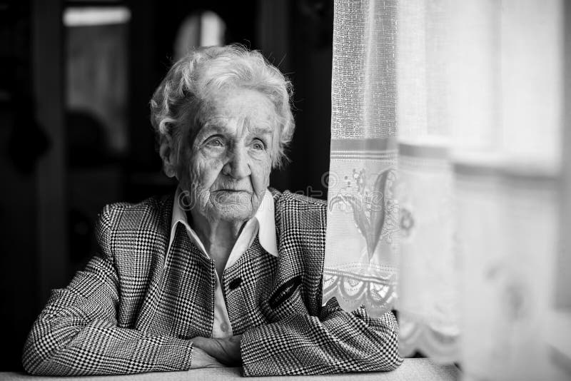 Sad Old Lady Contemplating with Walking Stick Stock Photo - Image of ... Sad Old Lady Contemplating with Walking Stick Stock Photo - Image of ...