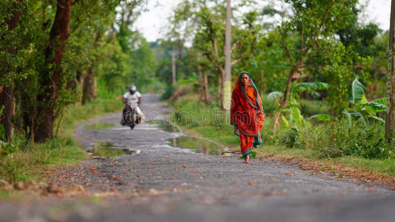 Image of Old Sad Woman Walking on Street Editorial Stock Photo - Image ...