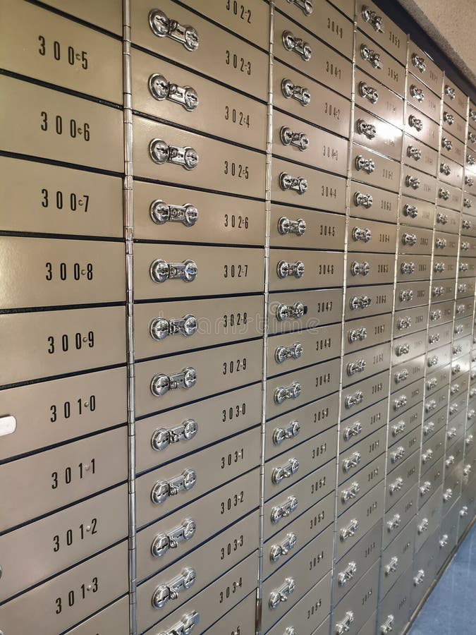 Old Safe Deposit Boxes in the Bank Stock Image - Image of nice, store ...