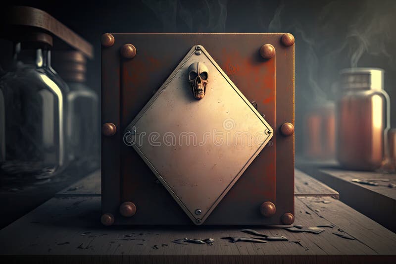 Old Safe with Skull on it. Halloween Concept Stock Illustration ... Old Safe with Skull on it. Halloween Concept Stock Illustration ...