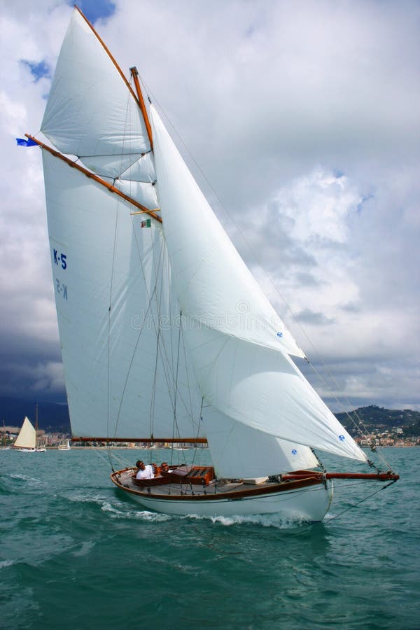 Old sailing boat stock photo. Image of hold, competition - 1636312