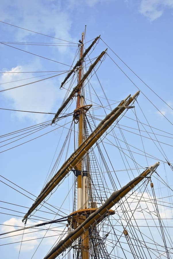 Old sailing boat rigging stock image. Image of outdoors - 21126217