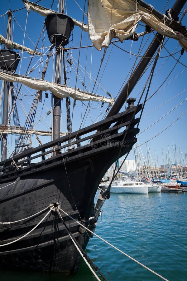 Old fashioned sailing ship stock photo. Image of ropes - 1269490