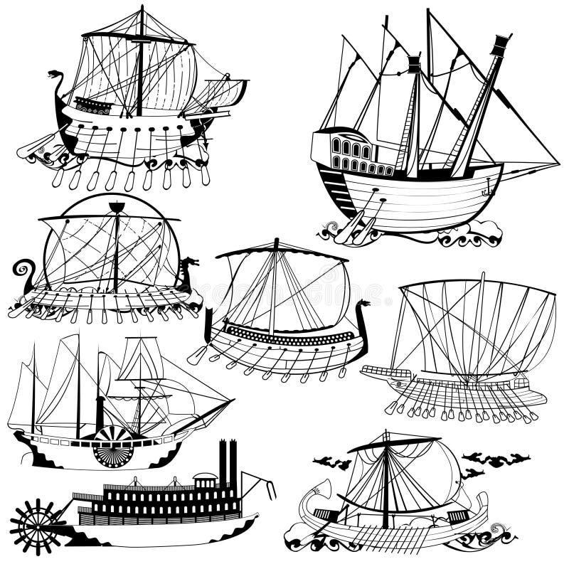 Old sailing ships stock vector. Illustration of galleon - 75280275