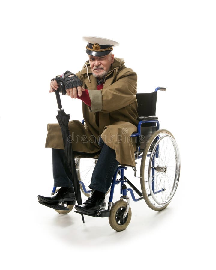 Old sailor stock image. Image of sith, handicap, wheelchair - 50455815