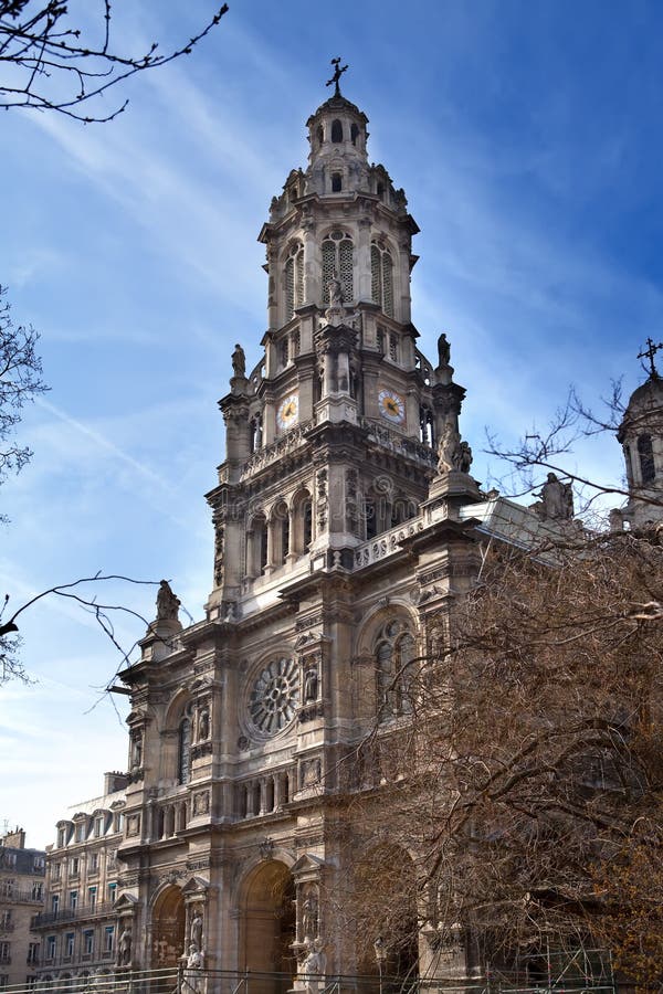 Old Sainte-Trinite Church in Paris Stock Image - Image of paris, sainte ...