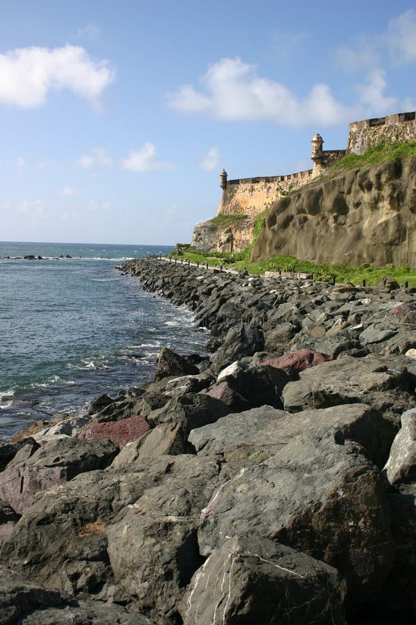 Old San Juan City Wall stock image. Image of landmark - 16934079