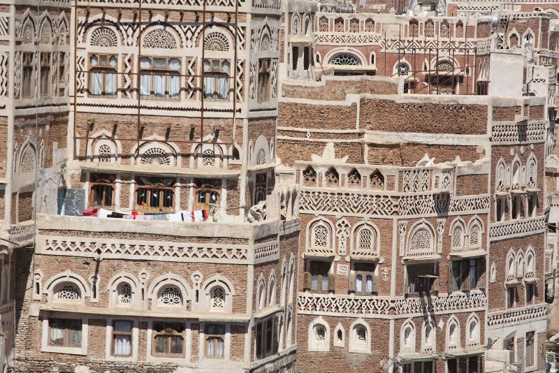 Exterior of the Traditional Decorated Buildings of Sanaa City in Sanaa ...