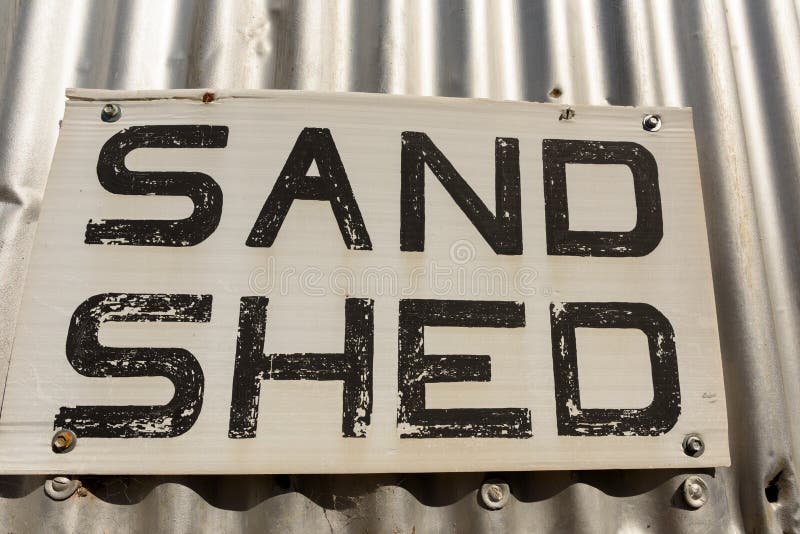 Old sand shed sign stock photo. Image of steam, sign - 90974284