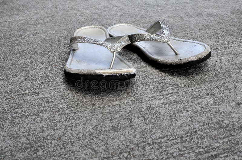 Old Sandals or Flip Flops stock photo. Image of party - 26345244