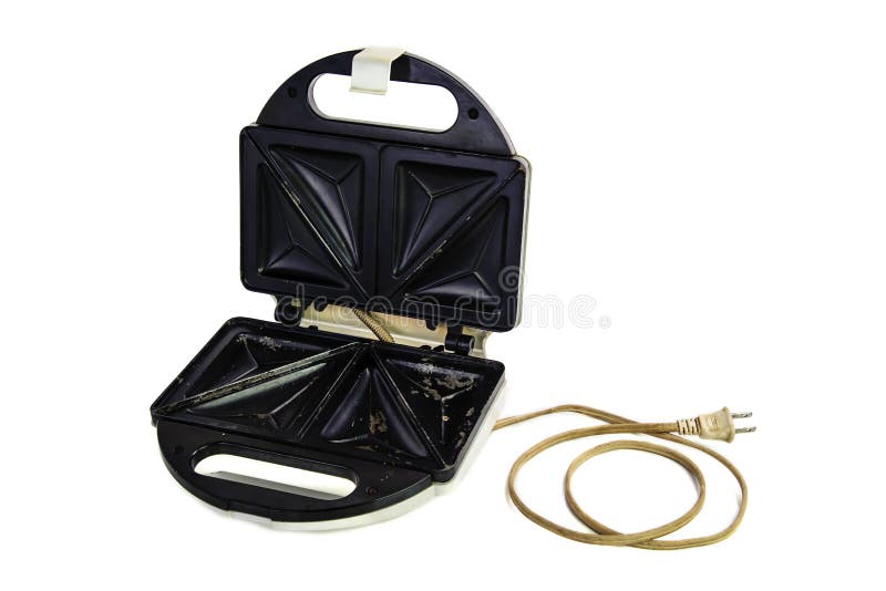 Old Sandwich Makers Isolated on White Background Stock Image - Image of ...