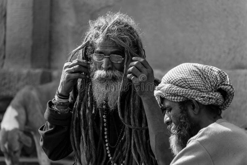 Old sant at assi ghaat editorial image. Image of ghaat - 138452495