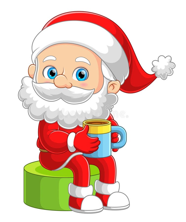 Santa Drinking Tea Stock Illustrations – 145 Santa Drinking Tea Stock ...