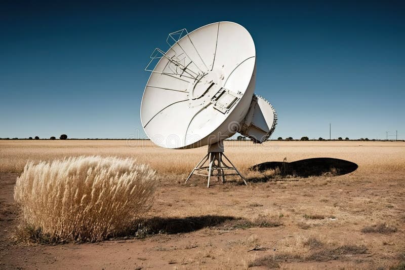 An Old Satellite Dish and Radio Wave Receiver, Abandoned in the ...