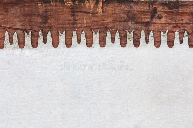Old Saw Blade on Weathered Wood Stock Photo - Image of pattern ...