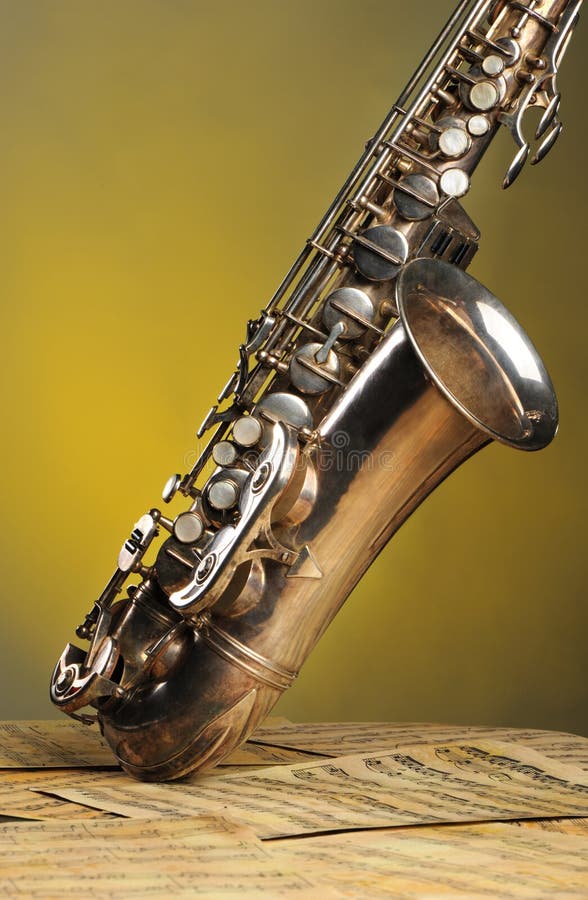 Isolated Sax stock photo. Image of music, note, buttons - 10713216