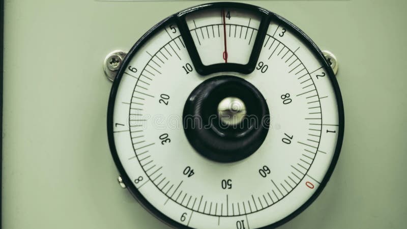 Old Scale Dial Meter Rotation from Zero To Ten Round Stock Video ...