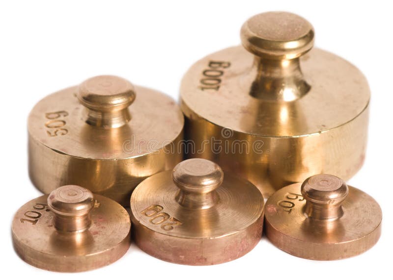 Weights for balance scale stock image. Image of gramme - 11204691