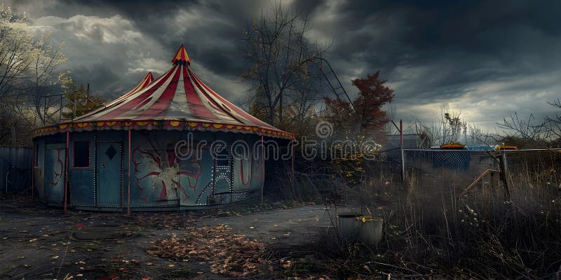 An Old Scary Abandoned Circus Stock Photo - Image of frightening, crazy ...