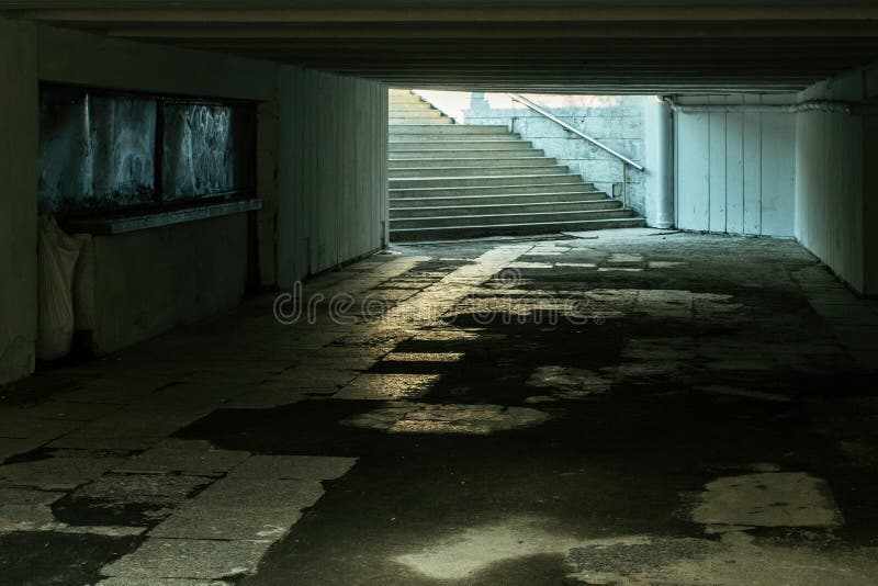 Old and scary underpass stock photo. Image of dark, tunnel - 227888680