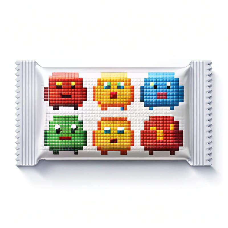 Old School Arcade Game Themed Candy Bar Packaging with Pixel Art ...