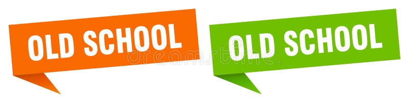 Old School Banner. Old School Speech Bubble Label Set Stock Vector ...