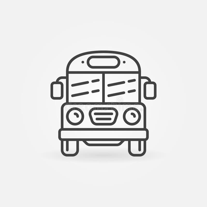 Old School Bus Vector Concept Linear Icon or Symbol Stock Illustration ...