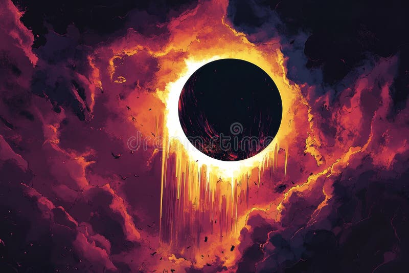 An Old-school Comic Book Burst with Vivid Solar Imagery. Stock Image ...
