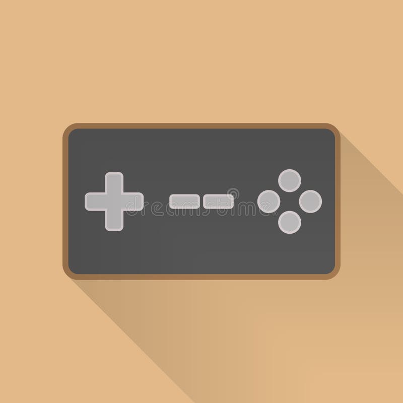 Flat Old-school Game Controller. Dark Colors Stock Vector ... Flat Old-school Game Controller. Dark Colors Stock Vector ...