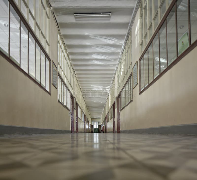 Old School Corridor stock photo. Image of isle, corridor - 20121738