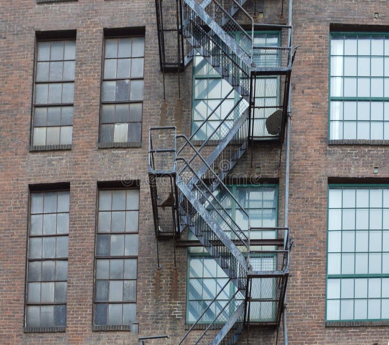 Old school fire escape stock photo. Image of neighbourhood - 274125992
