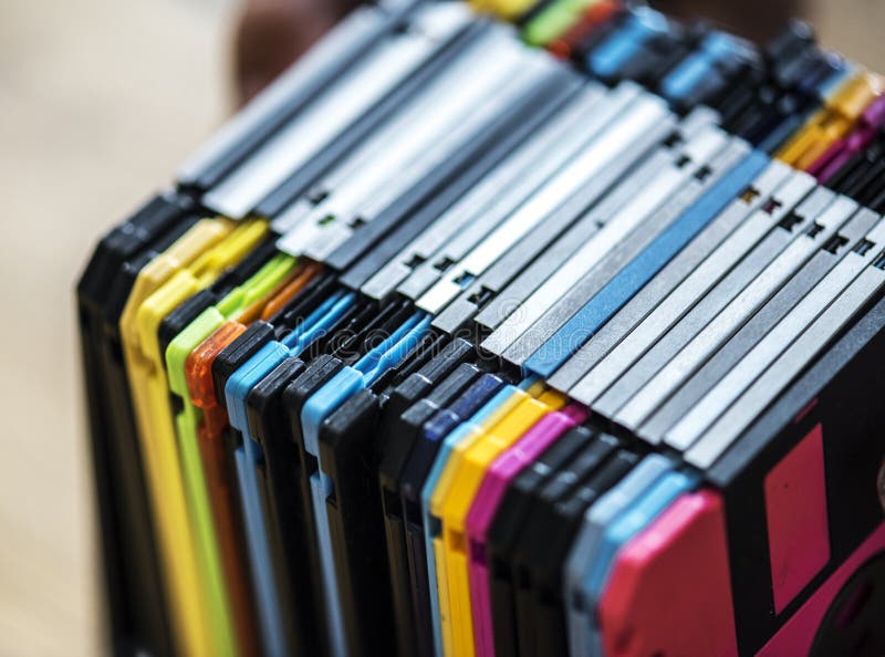 Old School Floppy Disk Drive Data Storage Stock Image - Image of floppy ...