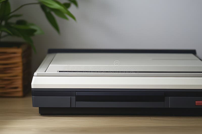 Old School Gaming Console Placed on Wooden Surface Stock Image - Image ...