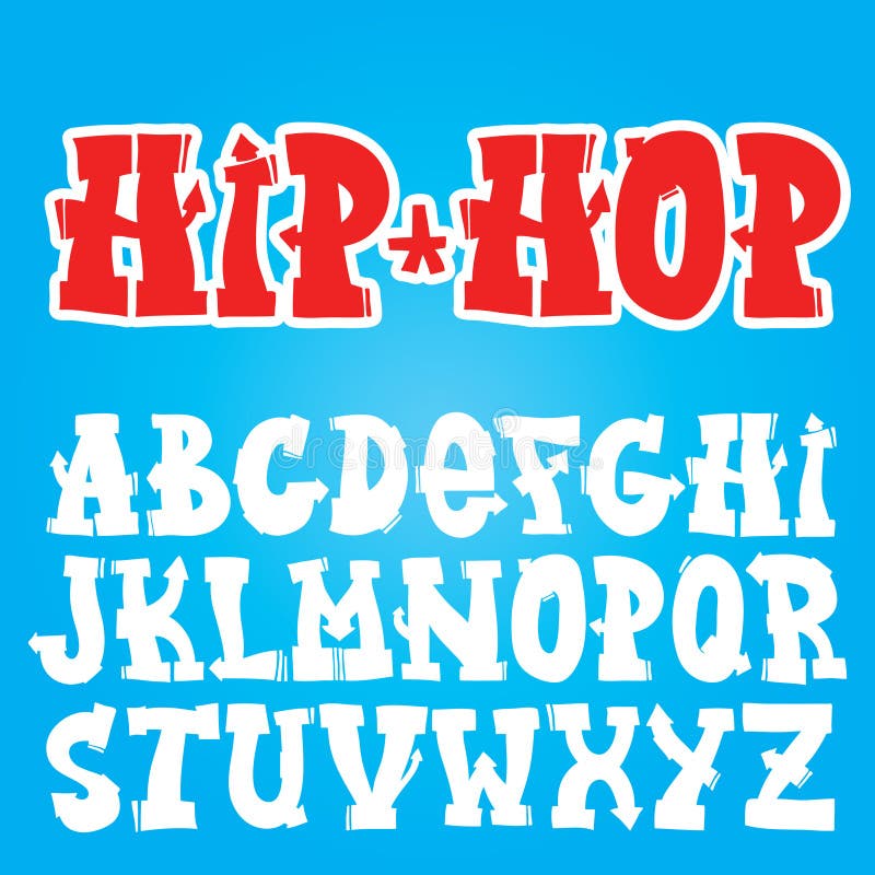 Old school graffiti font stock vector. Illustration of pack - 47058899