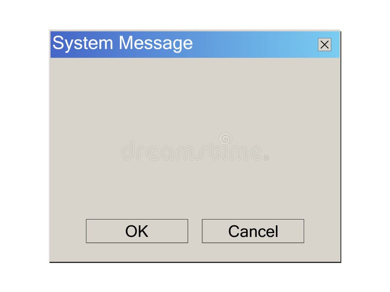 Old School Operating System Message Template. Classic Computer User ...
